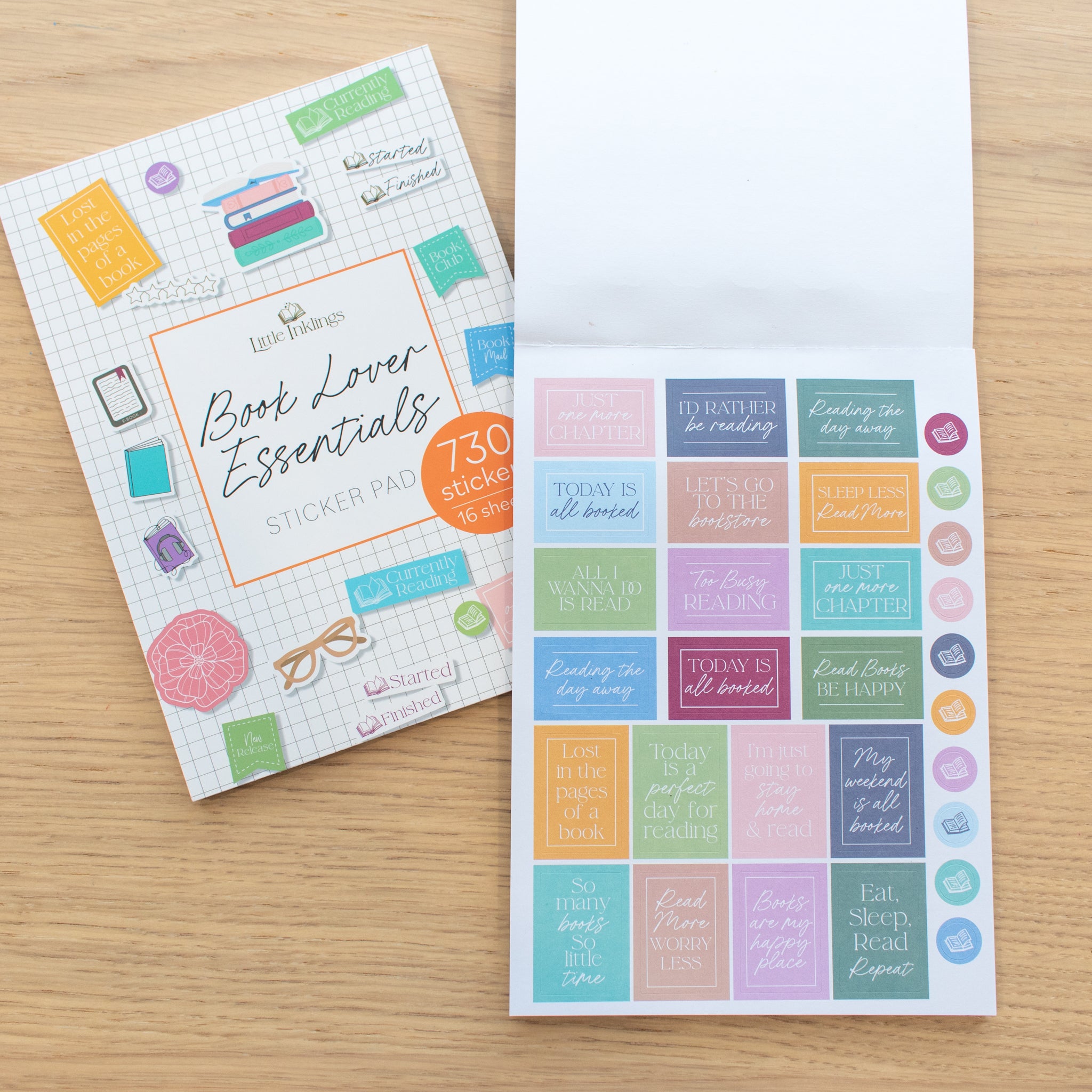 Book Lover Essentials Sticker Pad – Little Inklings Design