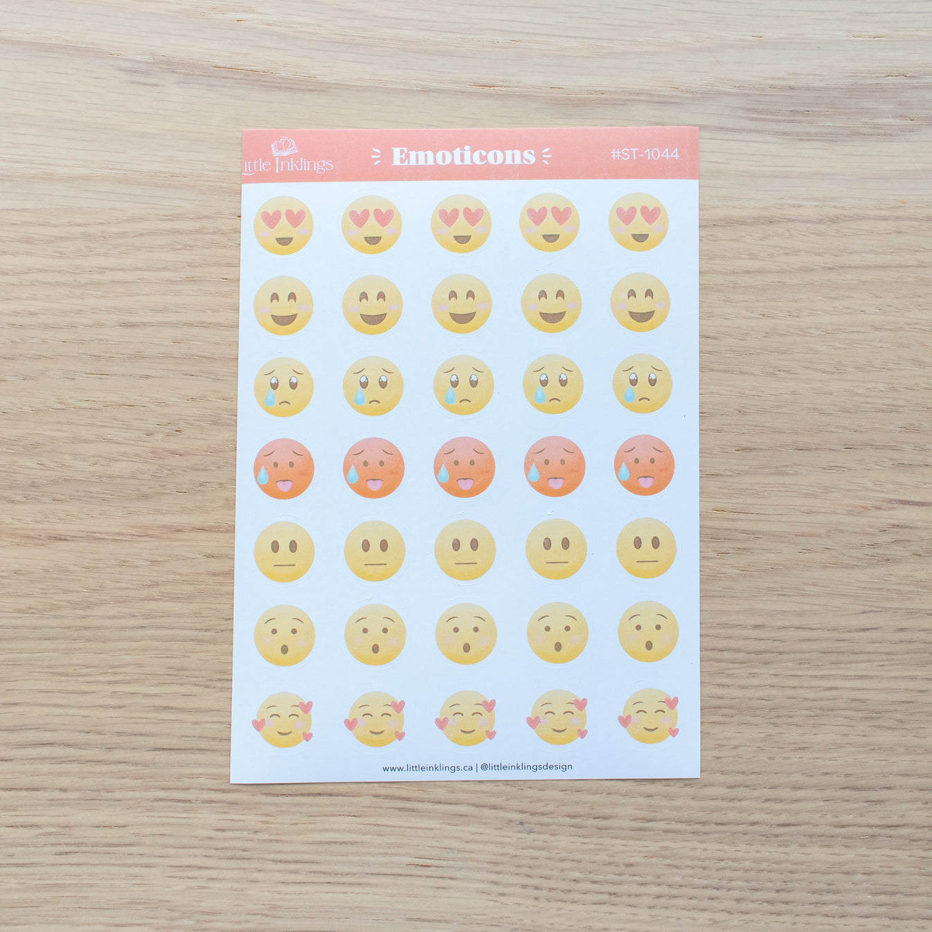 Emoticons Planner Stickers – Little Inklings Design
